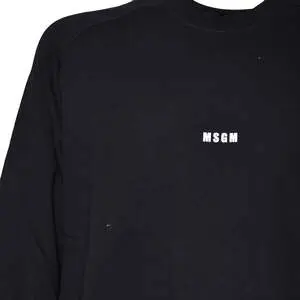 MSGM Black Crew Neck Sweater - Nero