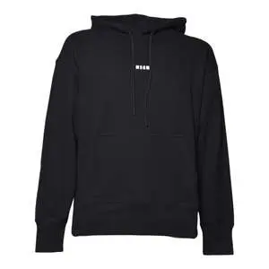 MSGM Black Logo Hoodie - Nero