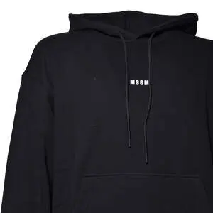 MSGM Black Logo Hoodie - Nero