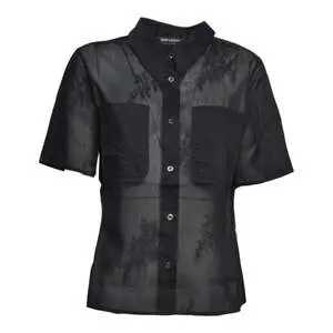 Our Legacy Black Sheer Embroidered Shirt