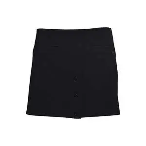 COURREGES Courrèges Black Button-detailed Mini Skirt