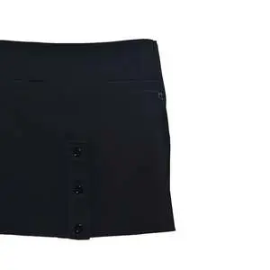 COURREGES Courrèges Black Button-detailed Mini Skirt