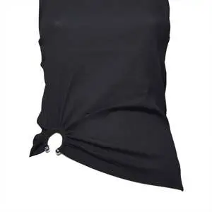 Rabanne Ribbed Knit Tank With Ring Detail
