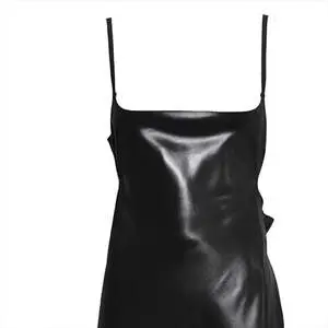 COURREGES Courrèges Black Faux Leather Maxi Dress