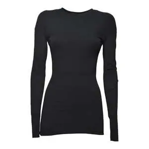 JIL SANDER Black Long Sleeve Fine Knit Top