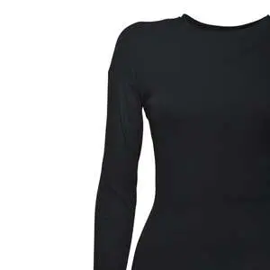 JIL SANDER Black Long Sleeve Fine Knit Top