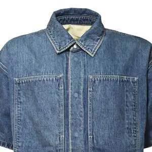 JIL SANDER Short Sleeve Button Up Shirt - Denim