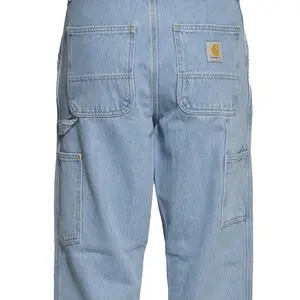 Carhartt Work In Progress Light Wash Straight Leg Carpenter Jeans - Blu
