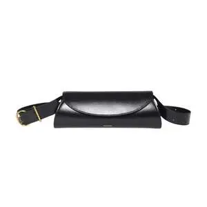 JIL SANDER Black Leather Belt Bag