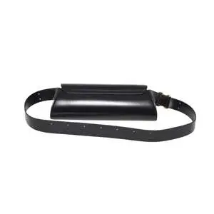 JIL SANDER Black Leather Belt Bag
