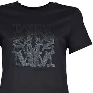 Max Mara Embellished Logo T-shirt - Nero