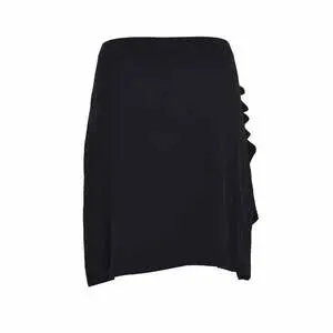 Rabanne Asymmetric Pleated Mini Skirt With Silver-plated Snaps