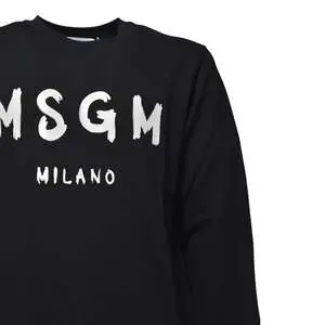 MSGM Milano Crew Neck Sweater - Nero