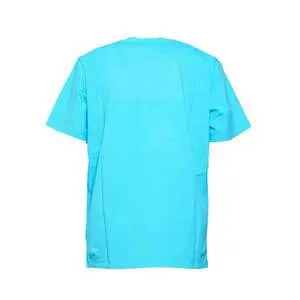 MSGM Cotton T-shirt With Neckline Embellishment - Azzurro