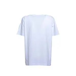 MSGM Cotton T-shirt With Embroidered Logo - Bianco