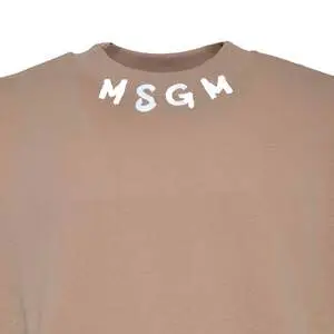 MSGM Crew Neck Sweatshirt - Beige
