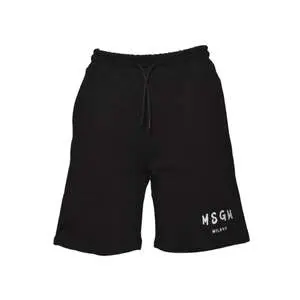 MSGM Drawstring Logo Shorts - Nero