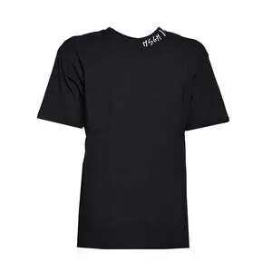 MSGM T-shirt With Embroidered Logo - Nero