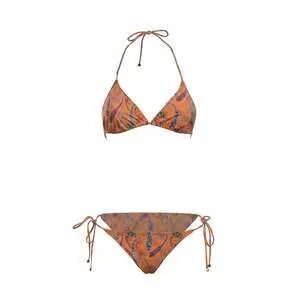 Etro Paisley Print Bikini And Pouch - Multicolour
