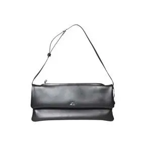 COURREGES Courrèges Black Leather Shoulder Bag