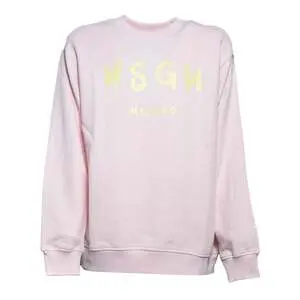 MSGM Logo Print Sweatshirt - Rosa