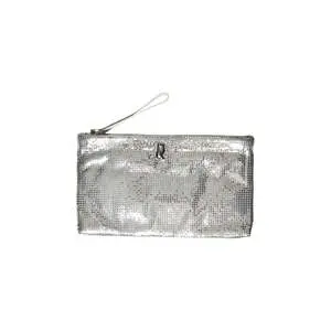 Rabanne Silver Metallic Mesh Pouch With Wristlet