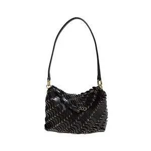 Rabanne Black Sequined Shoulder Bag With Gold Tone Hardware - Nero