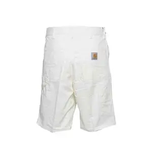 Carhartt Work In Progress White Cotton Carpenter Shorts - Bianco