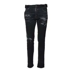 Dsquared2 Distressed Black Wash Jeans