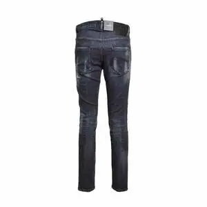 Dsquared2 Washed Black Vintage Effect Stretch Cotton Denim Jeans