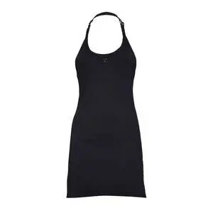 COURREGES Courrèges Halterneck Ribbed Mini Dress - Nero