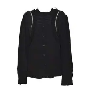 Isabel Marant Étoile Black Lace Trimmed Shirt