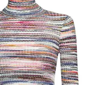 Missoni Striped Turtleneck Fine Knit Sweater - Multicolour