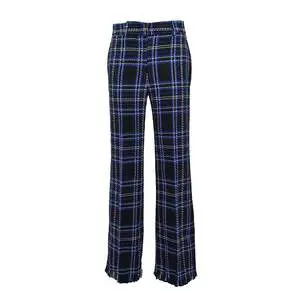 MSGM Plaid Wide Leg Trousers