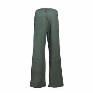 MOTHER WOMEN S Cotton Denim Jeans With Wide Straight Leg