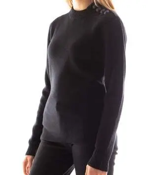 Rabanne Button Detailed High Neck Pullover