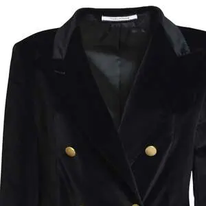 Tagliatore Black Velvet Double Breasted Blazer - Nero