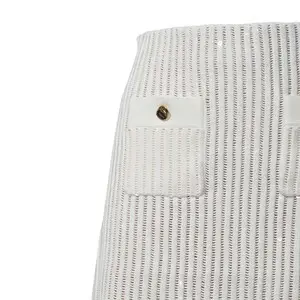 SELF-PORTRAIT Textured Knit Mini Skirt With Button Detailing