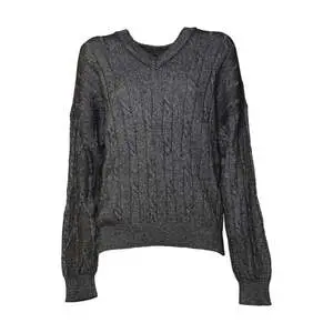 SOLOTRE V-neck Cable Knit Sweater - -97