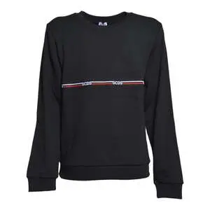 Gcds Black Sweater With Striped Detail - Nero
