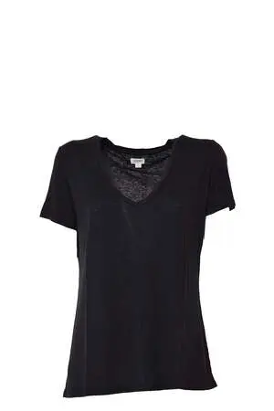 L'Agence Black V-neck T-shirt