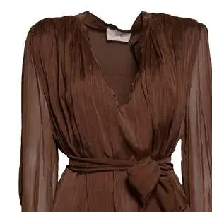 SOLOTRE Long Sleeve Wrap Dress