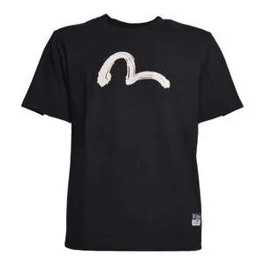 EVISU Black Graphic Print T-shirt - Nero