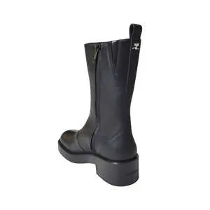 COURREGES Courrèges Black Leather Zip-up Boots - Nero