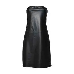COURREGES Courrèges Strapless Faux Leather Midi Dress