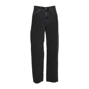 Carhartt Work In Progress Acid Wash Straight Leg Jeans - Nero