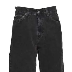 Carhartt Work In Progress Acid Wash Straight Leg Jeans - Nero