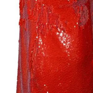 MSGM Embellished Sequined Mini Dress - Rosso