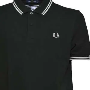 Comme Des Garçons Fred Perry Polo Shirt With Contrasting Trim - Verde
