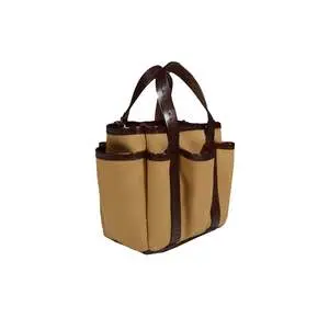 Max Mara Canvas And Leather Top Handle Bag